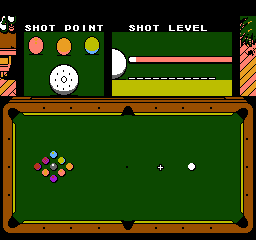 Screenshot of Exciting Billiards (NES, 1987) - MobyGames