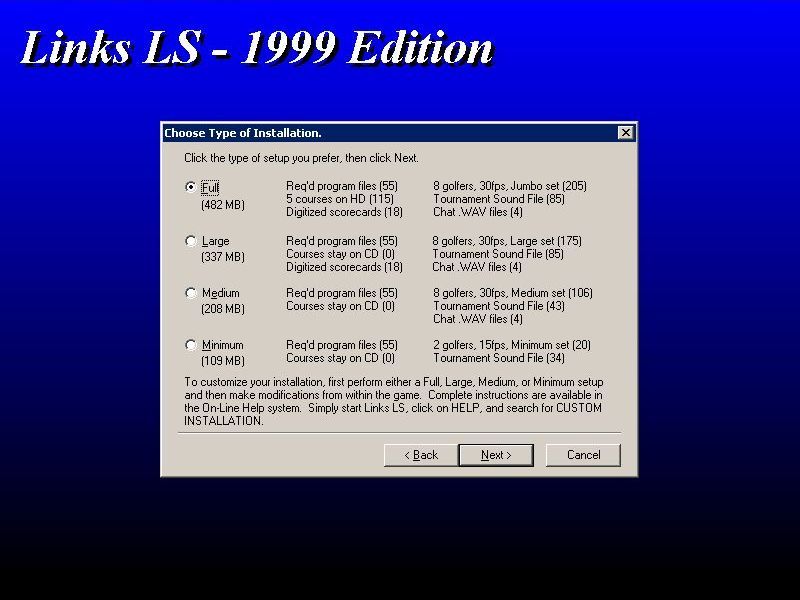Links LS 1999 screenshots - MobyGames