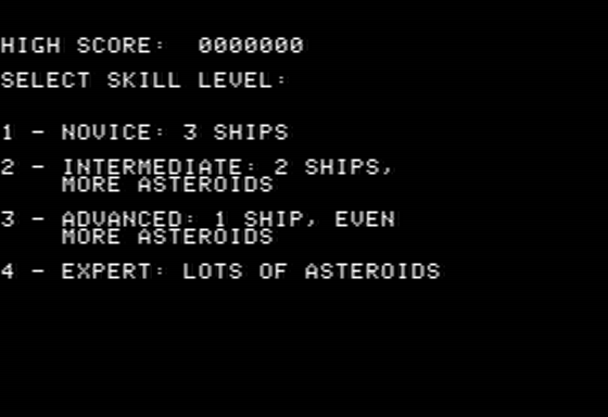 Screenshot of Bill Budge's Space Album (Apple II, 1980) - MobyGames