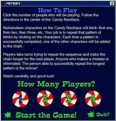 Screenshot of The Nicktoons Memory Challenge (Windows, 1996) - MobyGames