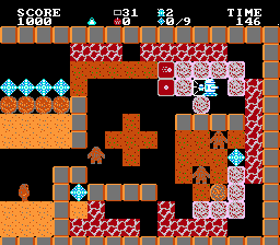 Screenshot of Crystal Mines (NES, 1989) - MobyGames