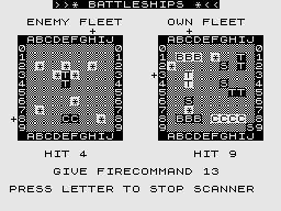 Screenshot of Battleships (ZX81, 1982) - MobyGames