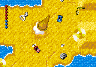 Screenshot of Micro Machines 2: Turbo Tournament (DOS, 1994) - MobyGames