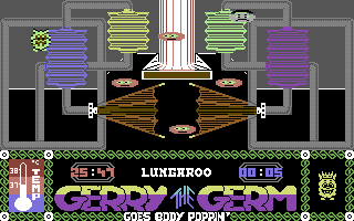 Screenshot of Gerry the Germ Goes Body Poppin' (Commodore 64, 1985) - MobyGames