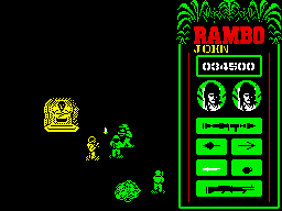 Screenshot of Rambo: First Blood Part II (ZX Spectrum, 1986) - MobyGames