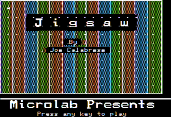 Screenshot of Jigsaw (Apple II, 1982) - MobyGames
