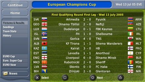 Screenshot of Football Manager Handheld (PSP, 2006) - MobyGames