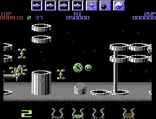Screenshot of Wizball (Commodore 64, 1987) - MobyGames