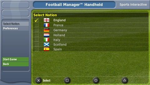Screenshot of Football Manager Handheld (PSP, 2006) - MobyGames