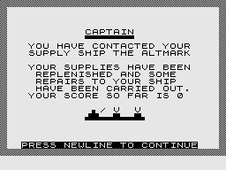 Screenshot of Admiral Graf Spee (ZX81, 1982) - MobyGames