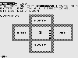 Screenshot of Castle Adventure (ZX81, 1982) - MobyGames