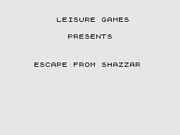 Escape from Shazzar! (1983) - MobyGames