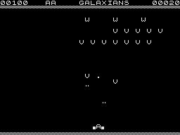 Screenshot of Galaxians & Gloops (ZX81, 1983) - MobyGames