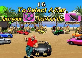Screenshot of OutRunners (Arcade, 1993) - MobyGames
