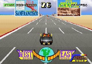 Screenshot of OutRunners (Arcade, 1993) - MobyGames