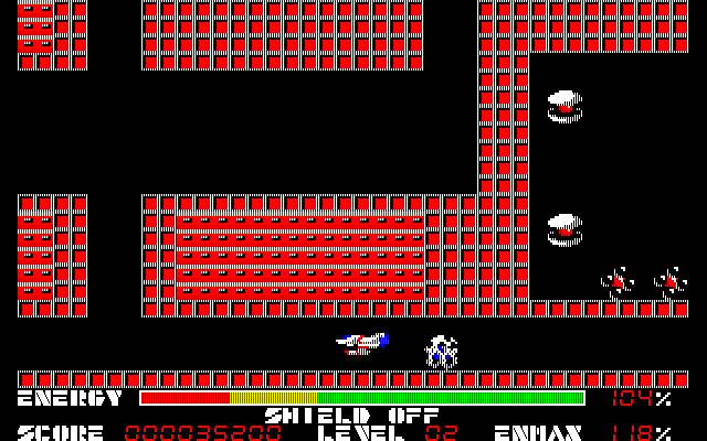 Screenshot of Thexder (PC-88, 1985) - MobyGames