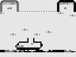 Screenshot of Marine Rescue (ZX81, 1982) - MobyGames