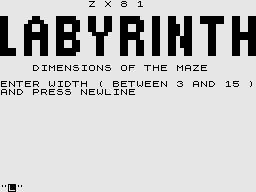 ZX81 Labyrinth (1981) - MobyGames