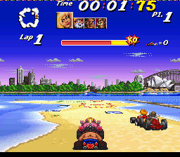 Screenshot of Street Racer (SNES, 1994) - MobyGames