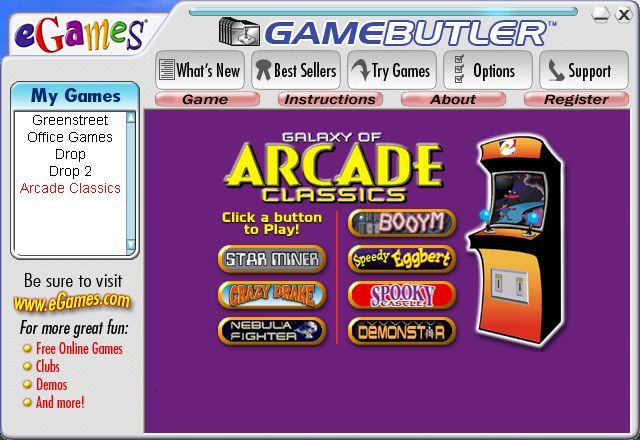 Screenshot of Galaxy of Arcade Classics (Windows, 2003) - MobyGames