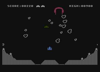 Screenshot of Stellar Shuttle (Atari 8-bit, 1982) - MobyGames