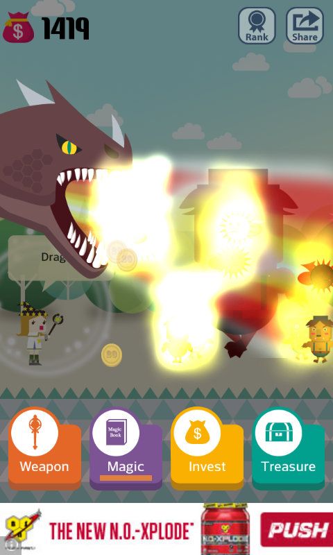 Screenshot of Pocket Wizard: Magic Fantasy! (Android, 2014) - MobyGames
