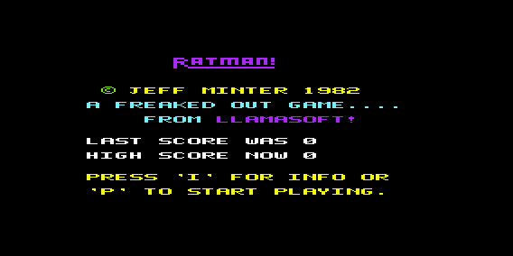 Ratman! (1982) - MobyGames