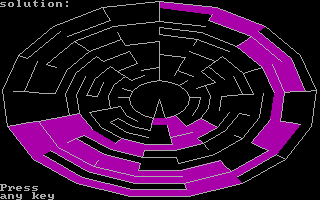 Screenshot of PolyMaze (DOS, 1983) - MobyGames