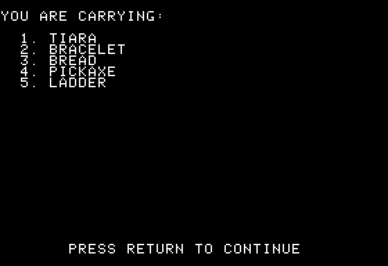 Screenshot of Sam Starr and the Spirit of Glenmore Castle (Apple II ...