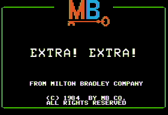 Extra! Extra! (1984) - MobyGames