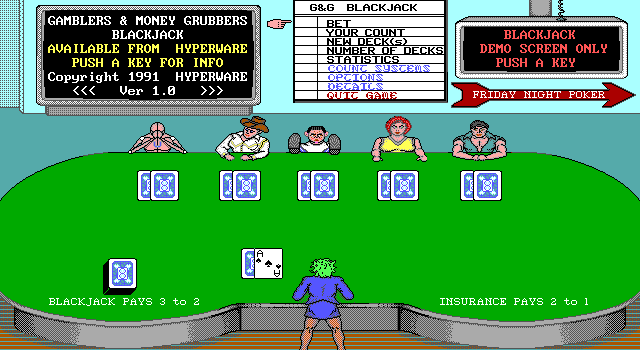 Gamblers And Money Grubbers - Blackjack (1991) - MobyGames