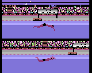 Screenshot of Summer Events (Commodore 16, Plus/4, 1987) - MobyGames