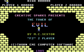 Screenshot of Tower of Evil (Commodore 16, Plus/4, 1984) - MobyGames