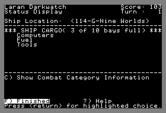 Screenshot of Star Saga: One - Beyond the Boundary (Apple II, 1988 ...