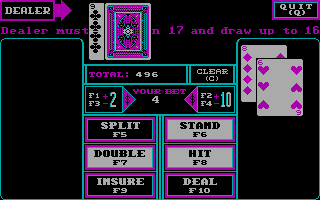 Screenshot of Vegas Gambler (DOS, 1987) - MobyGames