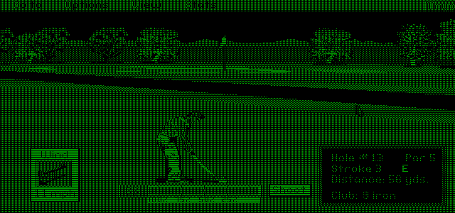 Screenshot of PGA Tour Golf (DOS, 1990) - MobyGames