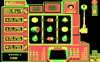 Screenshot of Vegas Gambler (DOS, 1987) - MobyGames