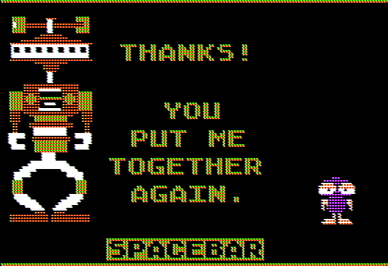 Screenshot of Tink!Tonk! Tonk in the Land of Buddy-Bots (Apple II, 1983 ...