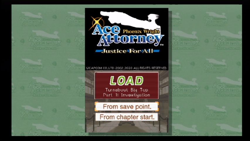 Screenshot of Phoenix Wright: Ace Attorney - Justice for All (Wii, 2002 ...