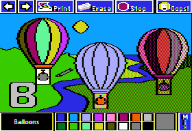 Screenshot of The Electric Crayon: ABC's (Apple II, 1986) - MobyGames