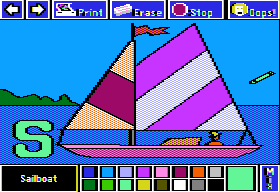 Screenshot of The Electric Crayon: ABC's (Apple II, 1986) - MobyGames