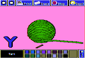 Screenshot of The Electric Crayon: ABC's (Apple II, 1986) - MobyGames