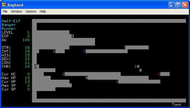 Screenshot of Angband (Windows, 1993) - MobyGames