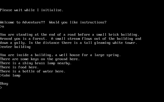 Screenshot of Adventure (DOS, 1977) - MobyGames