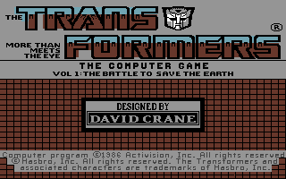 Screenshot of The Transformers: Battle to Save the Earth (Commodore 64 ...