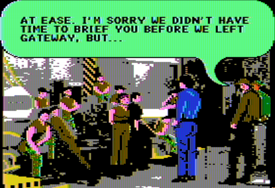 Screenshot of Aliens: The Computer Game (Apple II, 1986) - MobyGames