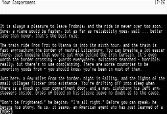 Screenshot of Border Zone (Apple II, 1987) - MobyGames
