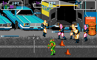 Screenshot of Teenage Mutant Ninja Turtles (DOS, 1989) - MobyGames