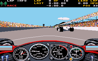 Screenshot of Indianapolis 500: The Simulation (DOS, 1989) - MobyGames