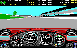 Screenshot of Indianapolis 500: The Simulation (DOS, 1989) - MobyGames